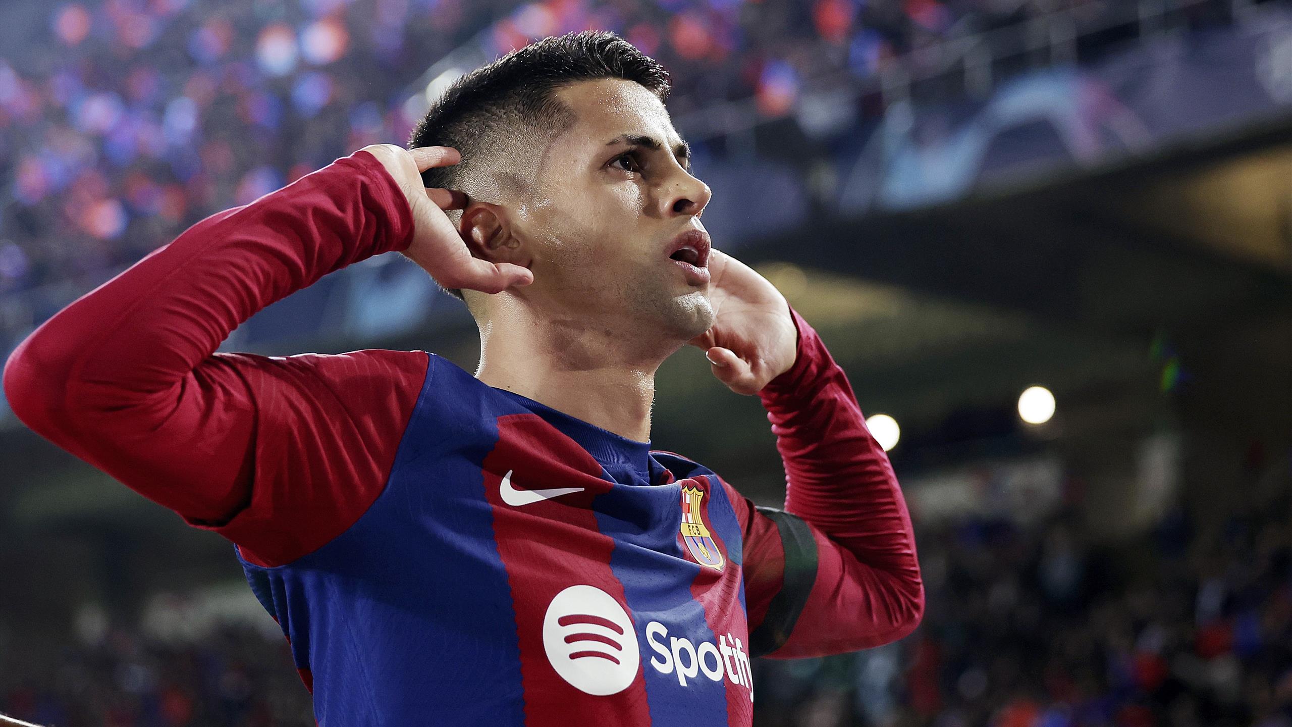 Joao Cancelo draws Barcelona level in UEFA Champions League match ...