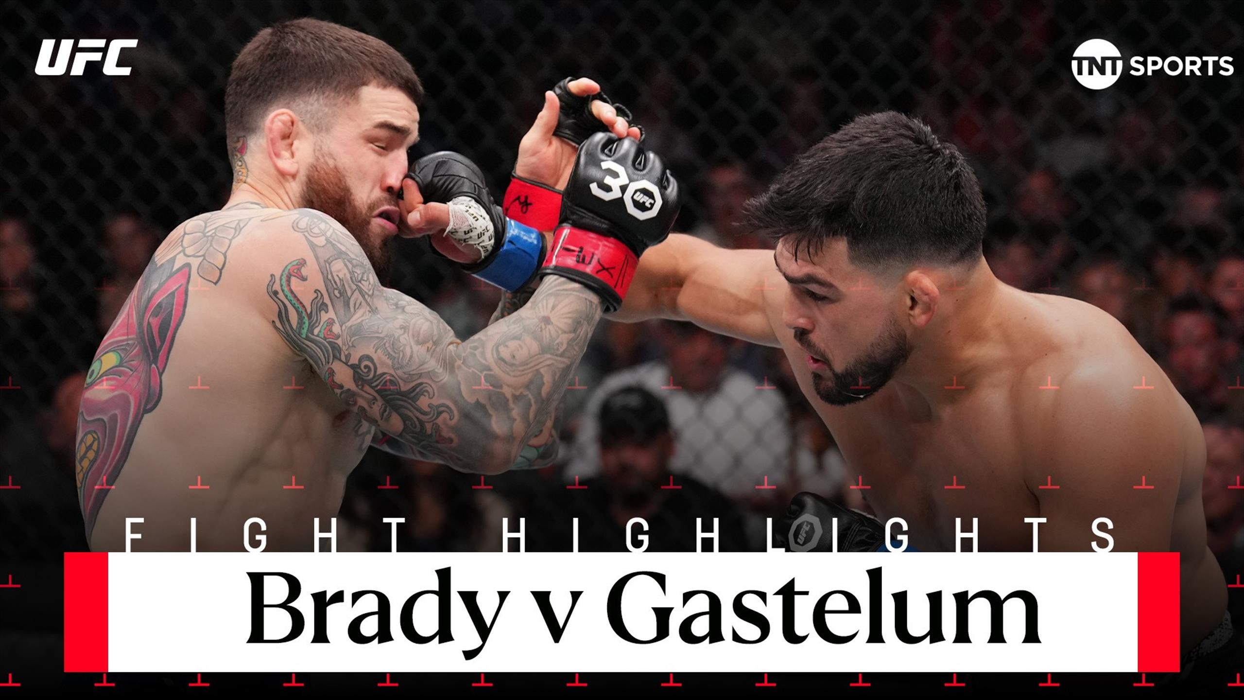 Highlights: Sean Brady dominates Kelvin Gastelum with submission at UFC ...