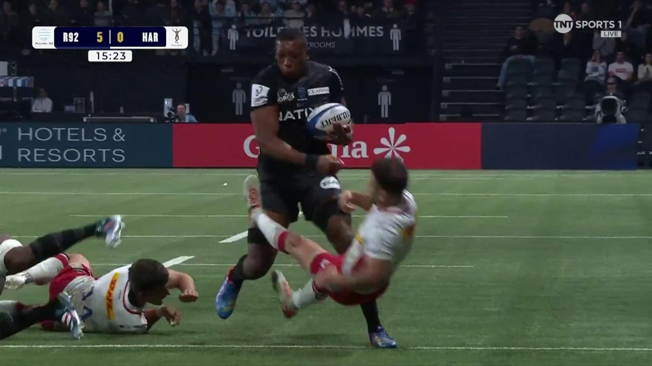 Nolann Le Garrec opens scoring for Racing 92 against Harlequins in ...