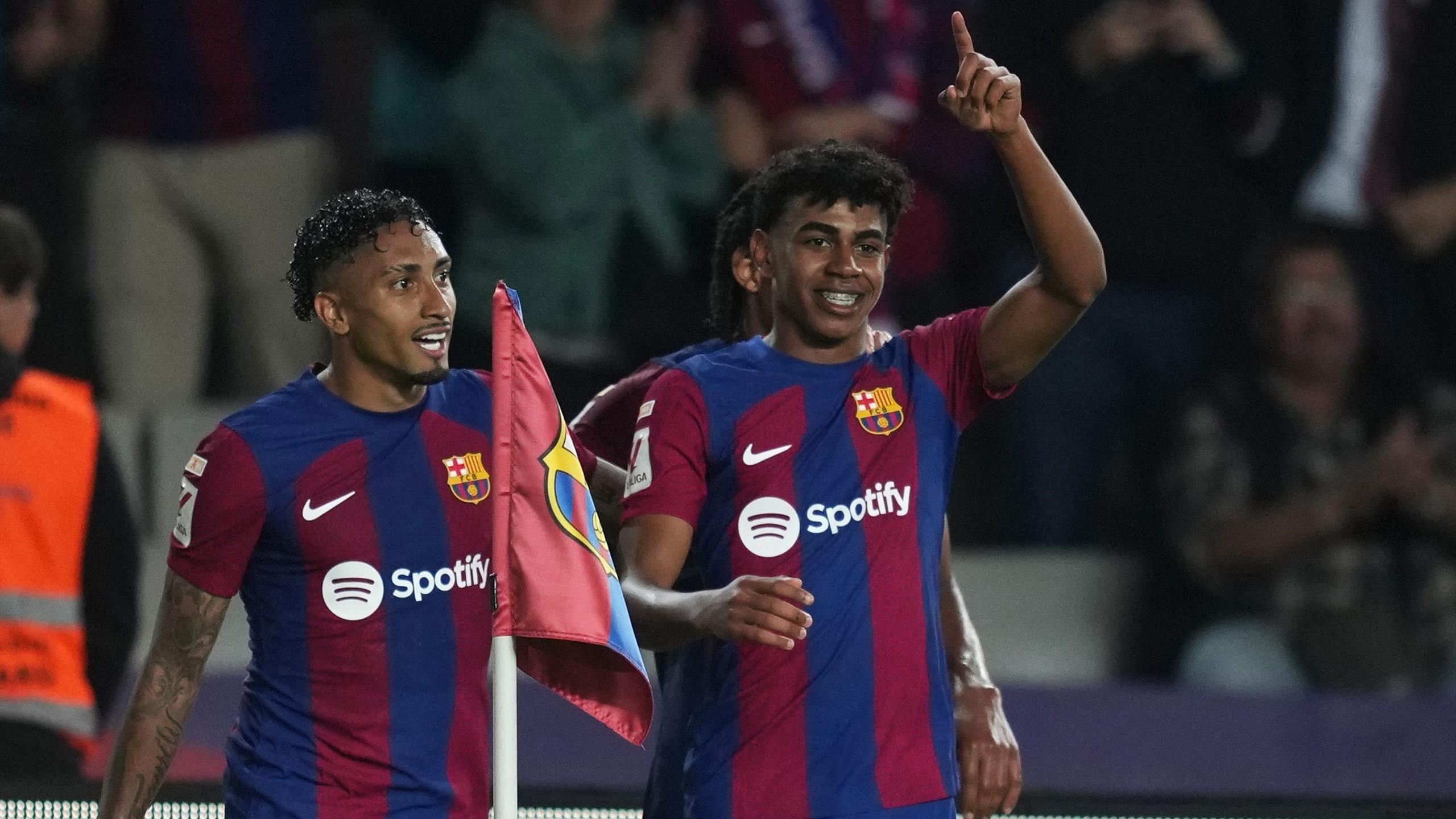 Barcelona 2 Real Sociedad 0! Lamine Yamal and Raphinia send Xavi's side ...