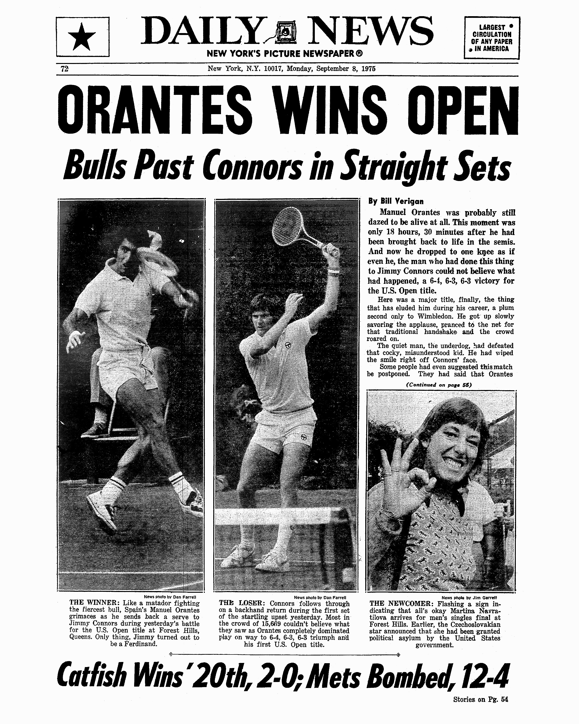 US Open 2025 | 50 años del título de Manuel Orantes en 1975: En tierra ...