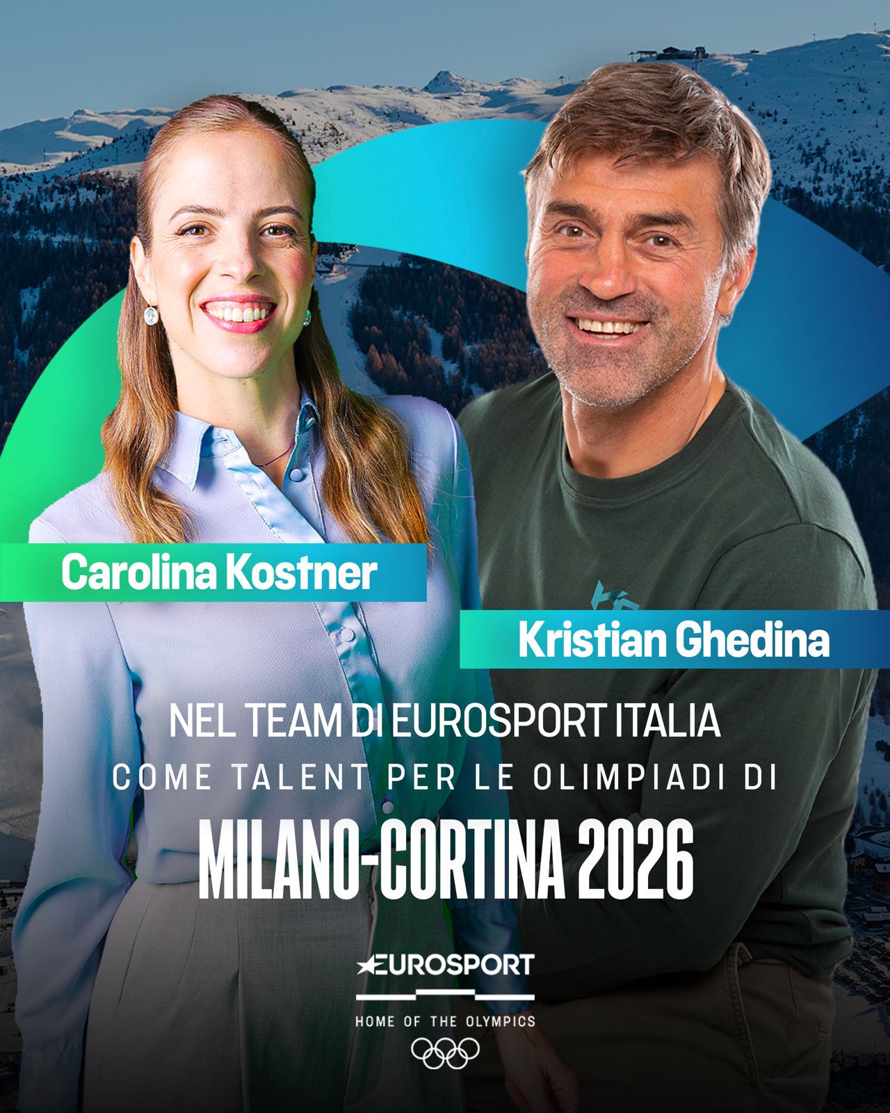 Carolina Kostner e Kristian Ghedina saranno i volti di Eurosport ai ...