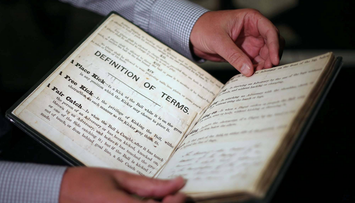 Football’s original rulebook joins works of Shakespeare and Magna Carta ...