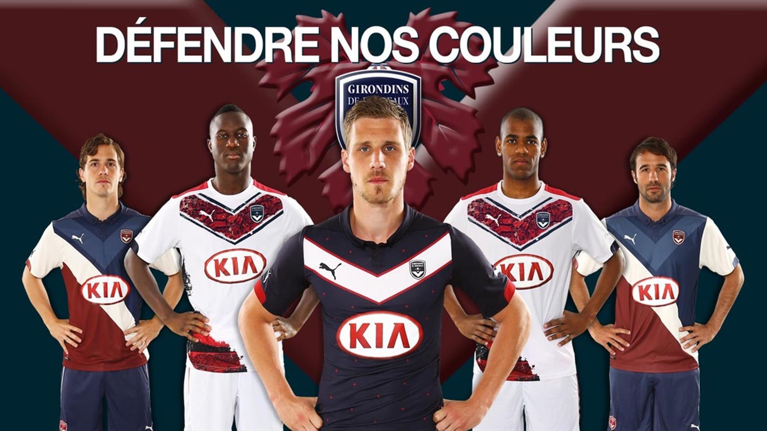 Les Girondins de Bordeaux ont dévoilé leurs trois maillots 2014-2015 ...